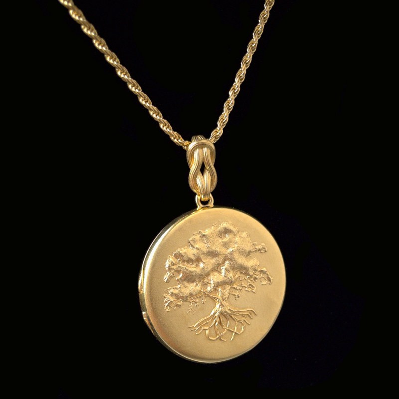 Handmade Locket Pendant "Tree of Life" solid Sterling Silver - ArsAura